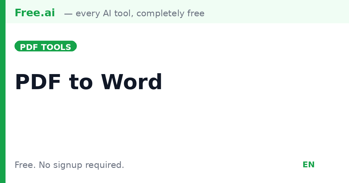 Free PDF To Word Converter Free ai Free PDF To Word Converter Free ai