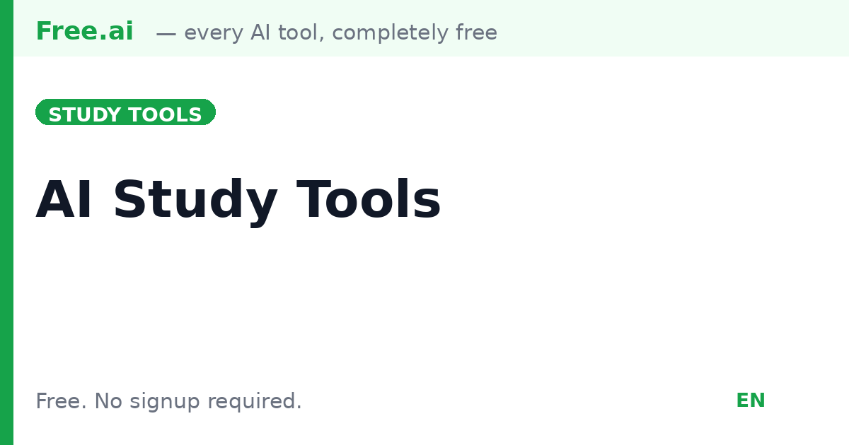 Free AI Study Tools | Free.ai